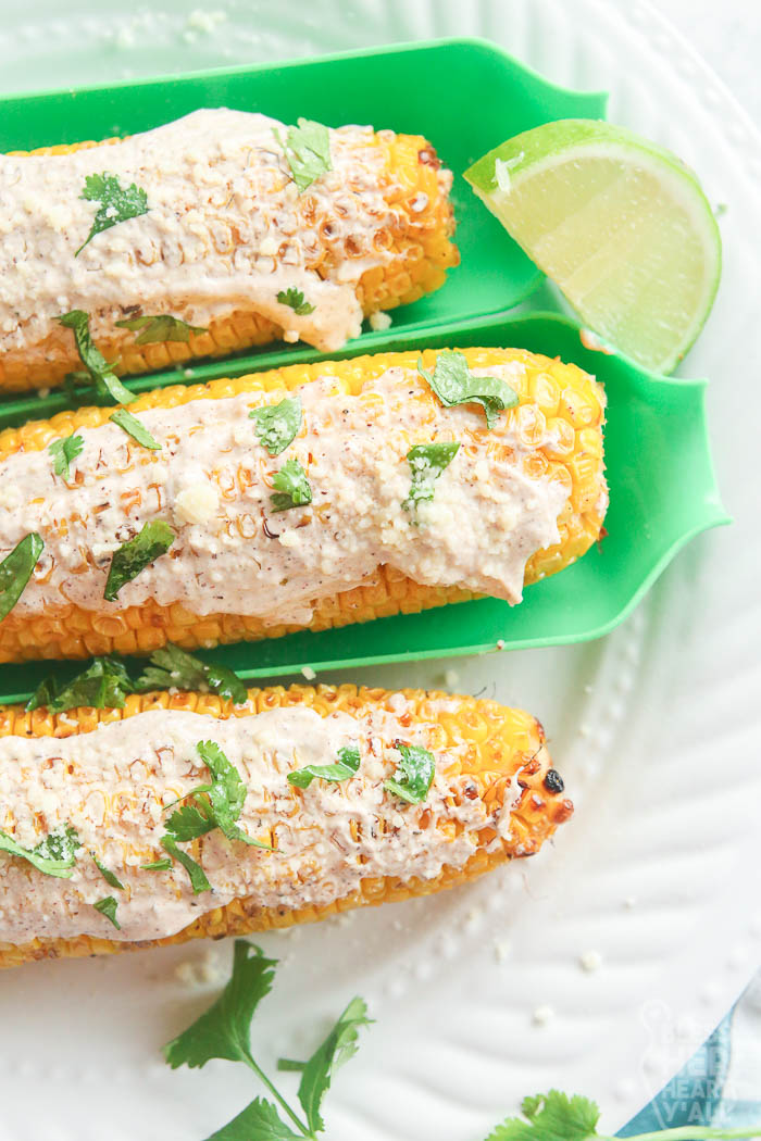 Skinny Mexican Grilled Corn: Mexican Street Corn Flavors!